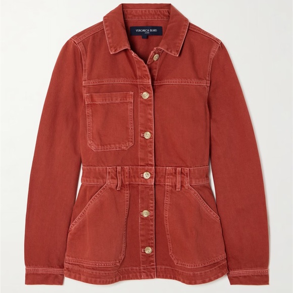 Veronica Beard | Jackets & Coats | Nwt Veronica Beard Anzu Topstitch Detail Cotton Jacket In ...